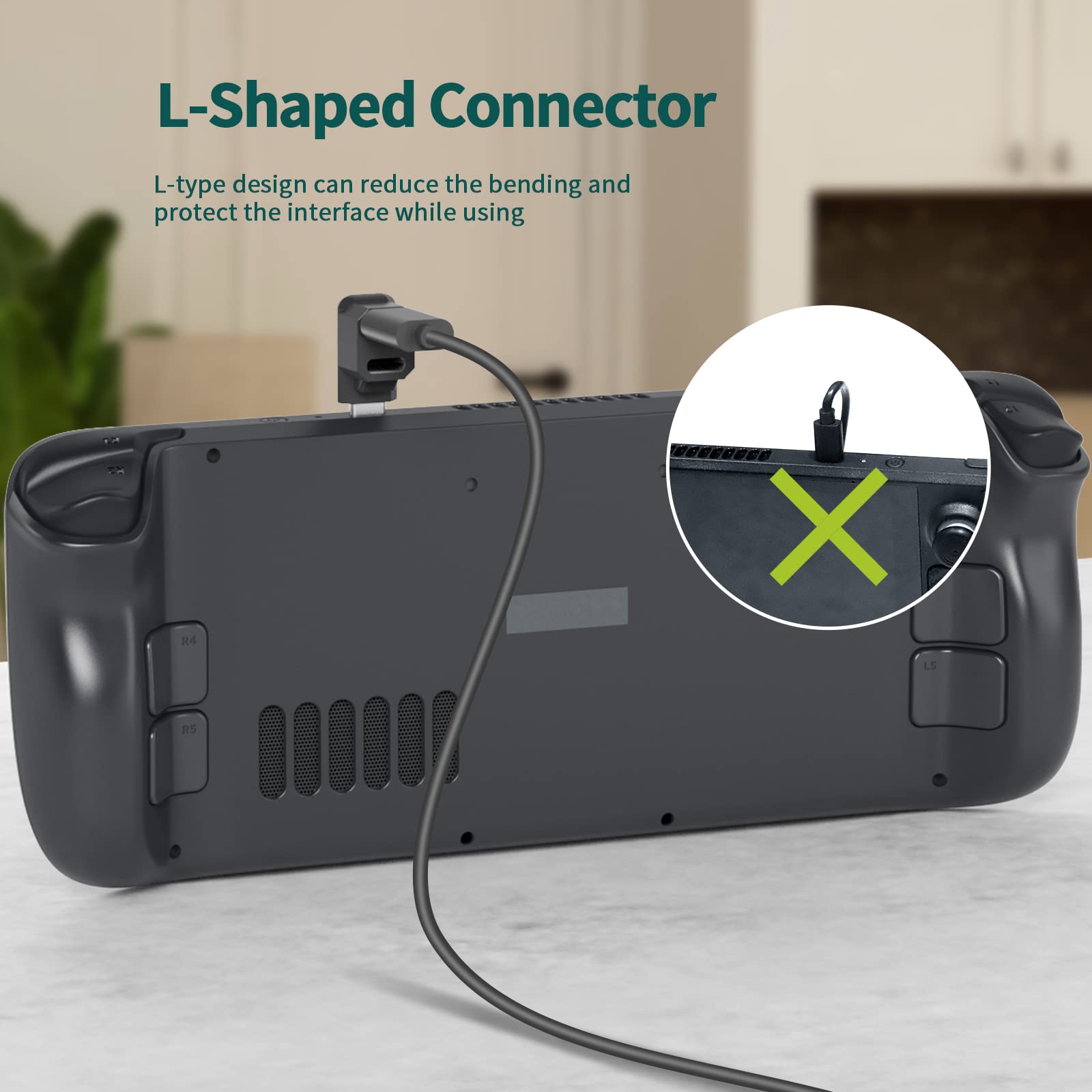 JOYTORN Joystick Guards Bundle with 6 Joystick Protecitve Holder,1 Kickstand,1 90 Degree USB C Male To Dual USB C Adapter