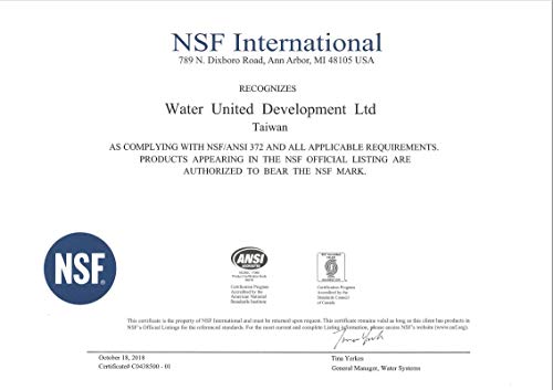NSF Certification Lead-Free Water Filtration Reverse Osmosis Faucet Advanced RO Tap for Drinking, Kitchen Sink Cleaning | Safe, Healthier (Chrome) (Chrome)