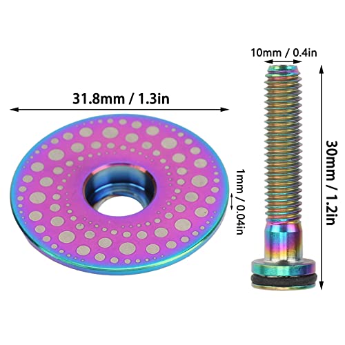 FECAMOS Headset Top Cover, 28.6mm Headset Top Replacement Waterproof Rust Proof for Road Bike