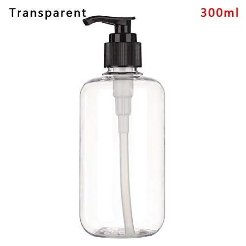 FKJLUN Soap Dispenser Pump 100/200/300ML Foaming Bottle Liquid Soap Whipped Mousse Points Bottling Shampoo Lotion Shower Gel Foam Pump Bottles Travel Hand Lotion Bottle (Color : 300ml Transparent)