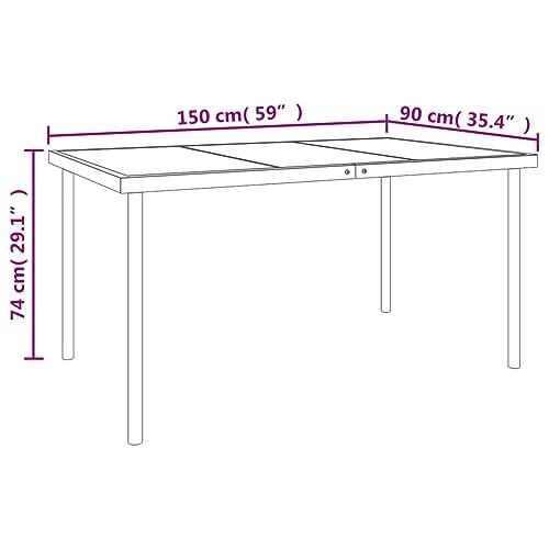 WFAUIBR Dining Set 5 Piece Patio ,Full Set of Family Gathering Tables,Lounge Set ,for Balcony, Restaurant, Kitchen, Terrace, Porch, Backyard,5 Piece 59.1"
