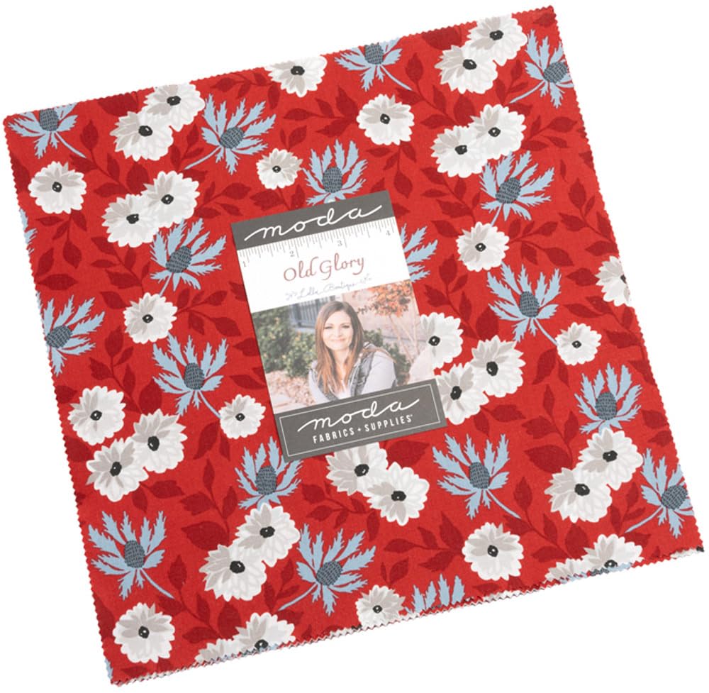 Old Glory Layer CakeÂź, 42-10" Precut Fabric Quilt Squares by Lella Boutique