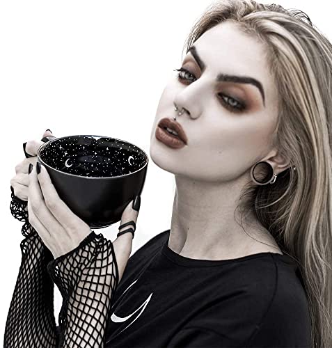 Rogue + Wolf Midnight Coffee Large Witch Mug in Gift Box Halloween Decor Spooky Gifts Ghost Fall Mugs for Men Women Goth Acotar Witchy Novelty Porcelain Tea Cup Gothic Witchcraft - 17.6oz 500ml