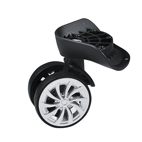 Zyyini 2pcs Luggage Suitcase Universal Wheels, Luggage Swivel Wheel Replacement, Poly Urethane Durable 360 Degree Rotation Wheels, Travel Suitcase Wheels With Screws For Ordinary Luggage Box