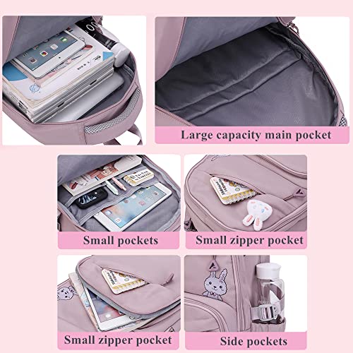 Rolling Backpack for Girls Trolley BookBag with Wheels Elementary and Middle School Luggage Travel Bag