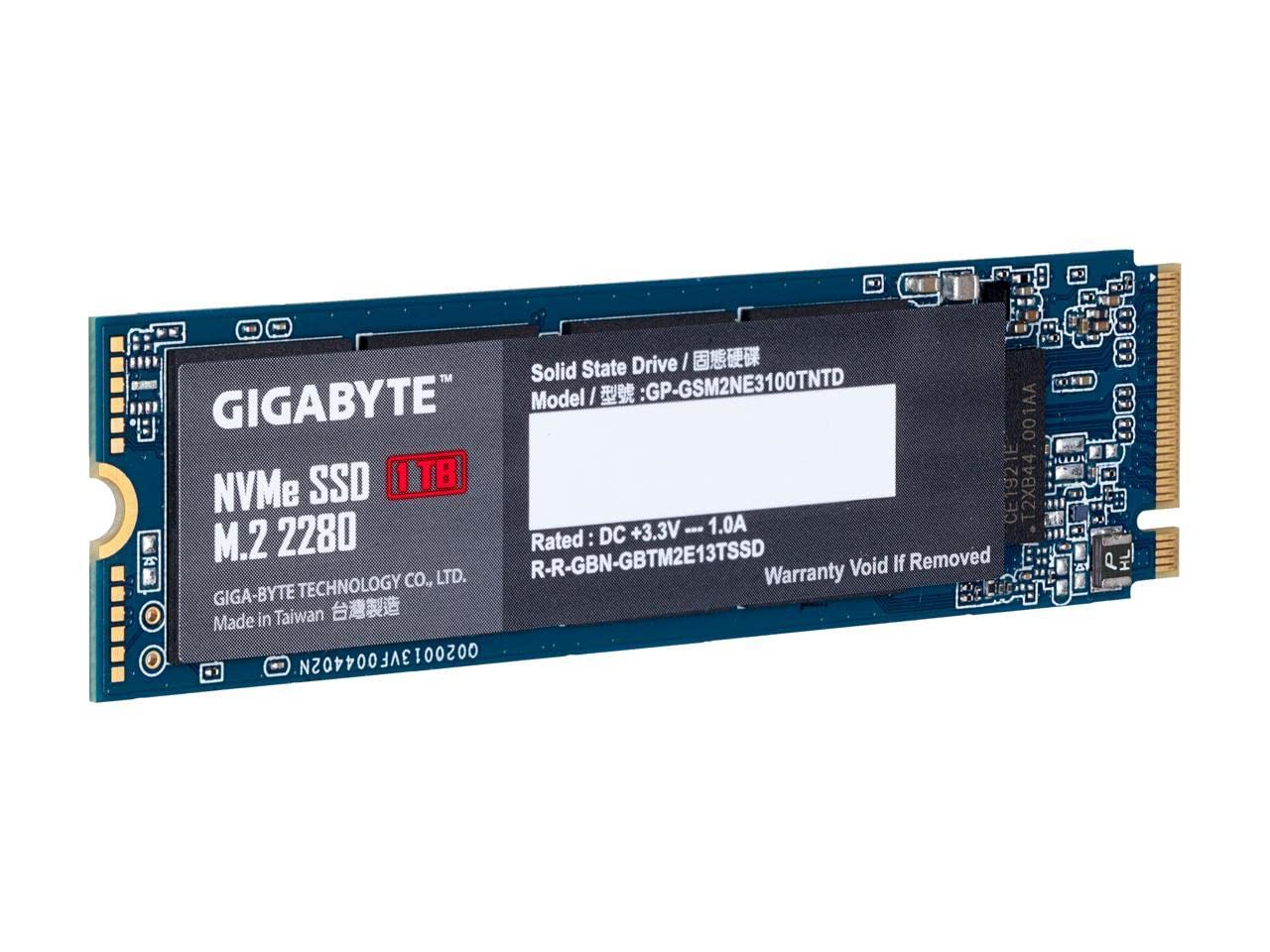 GIGABYTE NVMe 1.3/M.2/PCIe 3.0x4/ 1TB SSD (GP-GSM2NE3100TNTD)