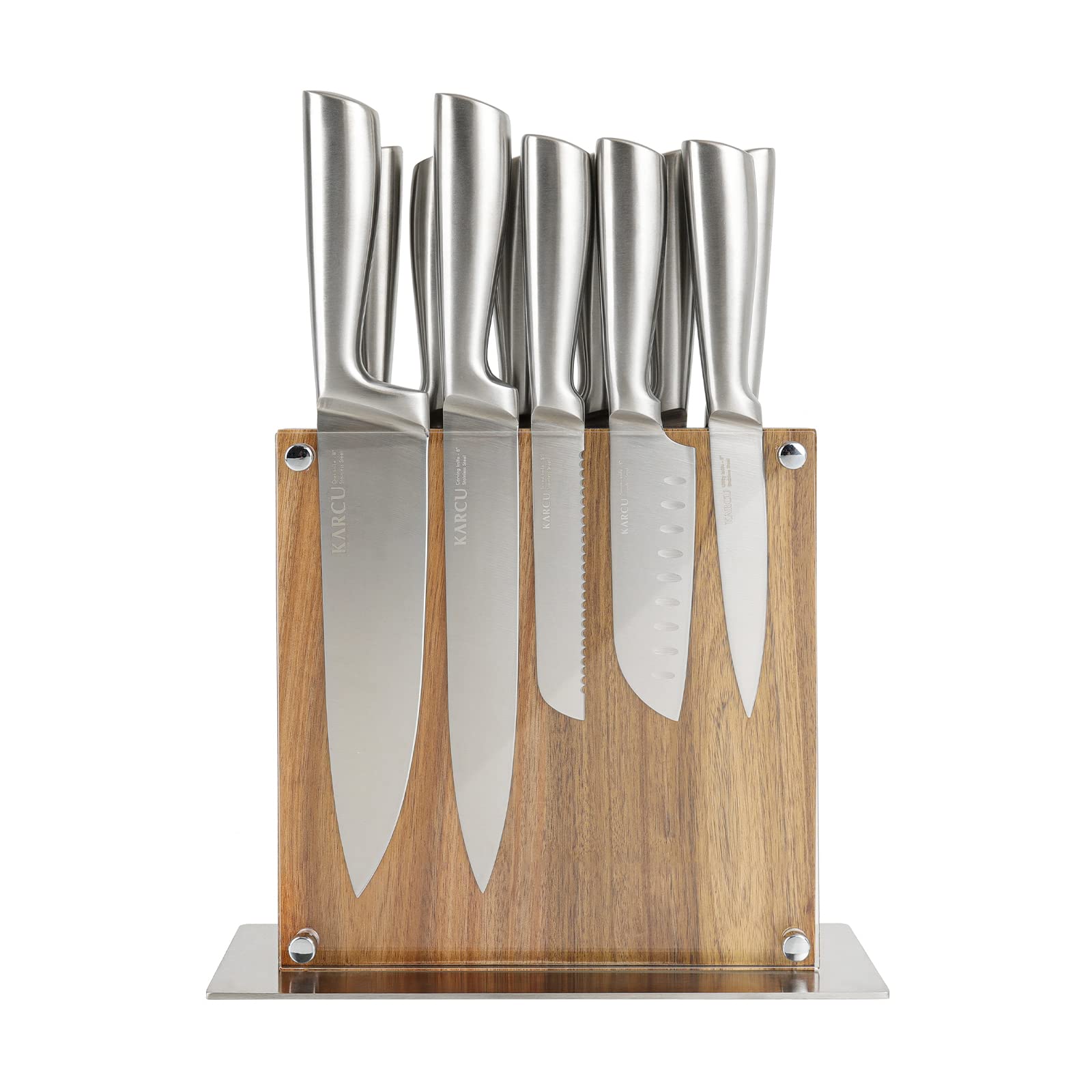 Knife Block, Kitchen Magnetic Knife Block Holder Rack Magnetic Stands with Strong Enhanced Magnets Multifunctional Storage Knife Holder