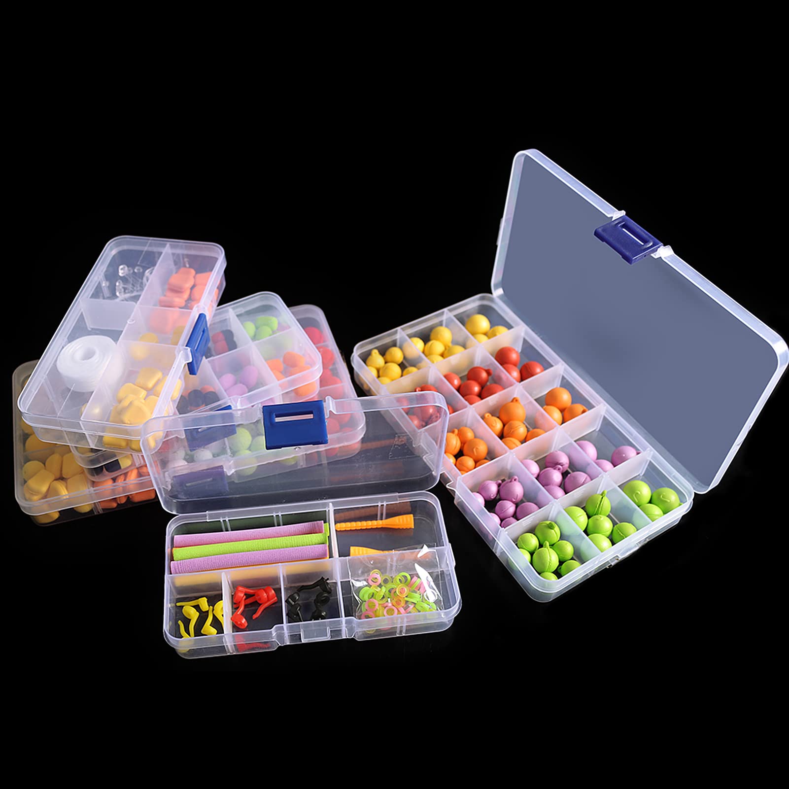 LIXADA Fishing Tackle Set 87pcs Carp Fishing Floating Sticks Locators Lure Rigging Tool Fishing Accessories Kit Rubber Rings with Storage Box