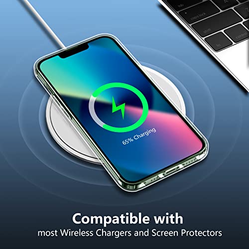 SPIDERCASE for iPhone 13 Mini Case, [10 FT Military Grade Drop Protection] [Crystal Clear] [2+Tempered Glass Screen Protector] [Not Yellowing] Shockproof Slim Thin Case, Clear