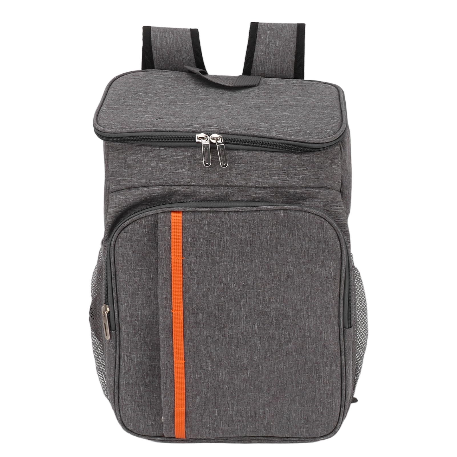 SUNFECILI Thermal Insulated Food Delivery Backpack,Backpack Cooler,18L Grey Leakproof Cooler Backpack Tote Bag,Insulated Reusable Grocery Shopping Backpack for Fruits Drinks Lunch Boxes