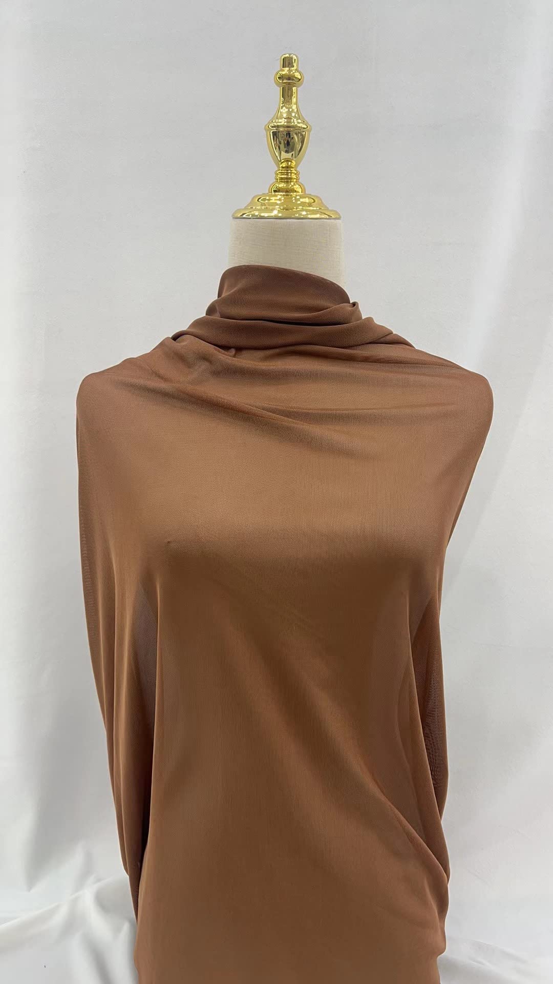 Tulle,Power Mesh,mesh Fabric, Skin Nude Fabric, Soft Touch Stretch Tulle 3 Yards M2 (Brown Nude)