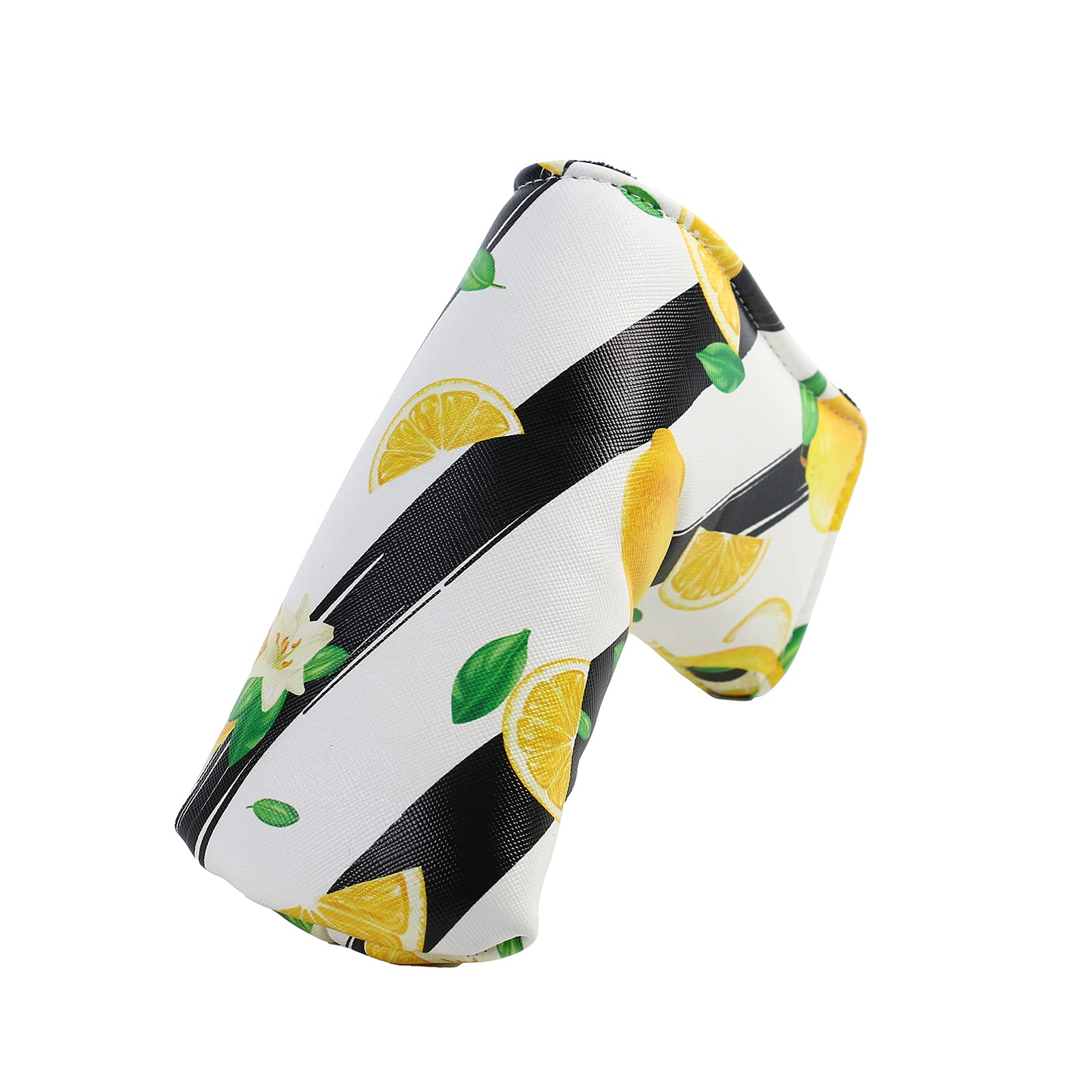 Golf Blade Putter Headcover PU Leather Magnetic Closure Head Covers for Scotty Cameron Taylormade Odyssey Golf Builder Ping (Lemons)