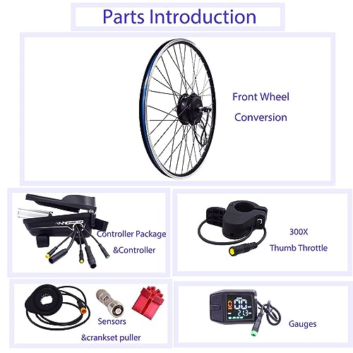 Electric Bike Conversion Kit 27.5 inch 350w 36V Front Wheel Hub Motor for Ebike City