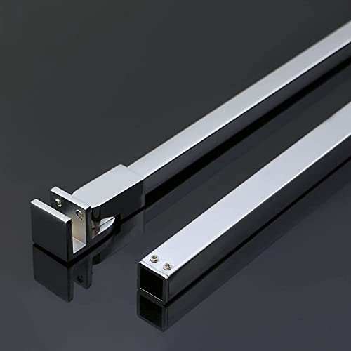 LukLoy Adjustable 700mm to 1200mm Telescopic Bar Support Bar Stabilizer Bracket for Walk in Shower Screen 6mm - 10mm Glass