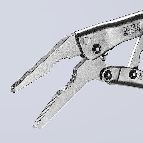 KNIPEX - 41 34 165 Knipex Tools LP - 4134165 6-1/4" Grip Pliers w/ Long, Narrow Jaw, Nickel Plated
