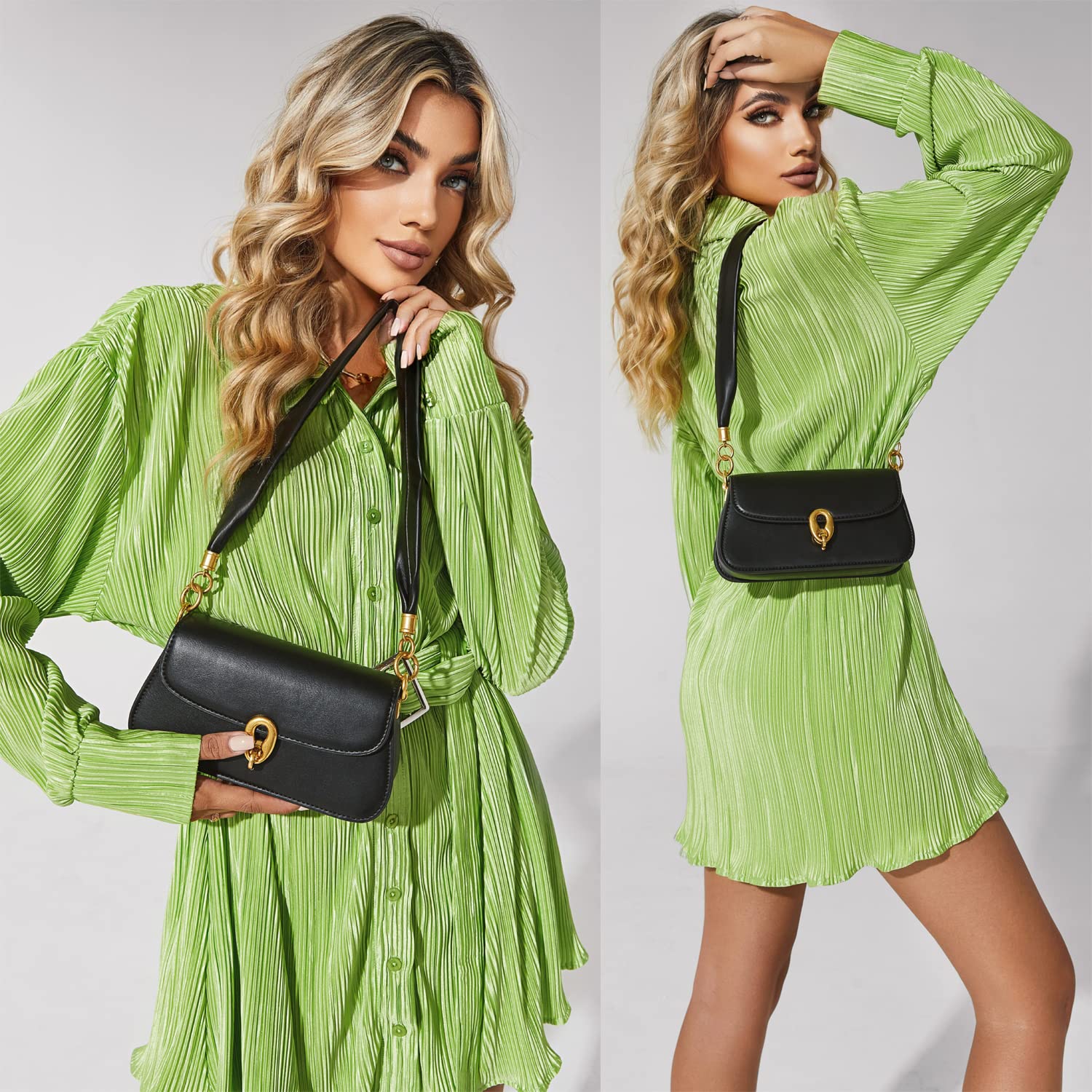 LL LOPPOP Small Stylish Designer Purses Crossbody Bags, Mini Shoulder Bag for Women Black 203701