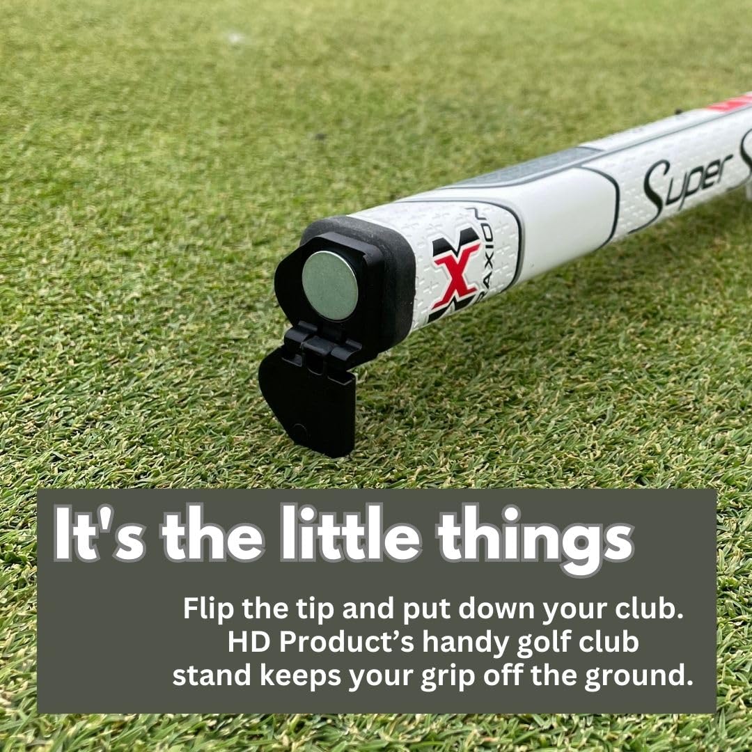 Golf Chipper and Putter Prop Stands β Hinged Putter Stand Cap Keeps Golf Club Shafts Off Ground β Putter Holder by HD Products (Ovesized)