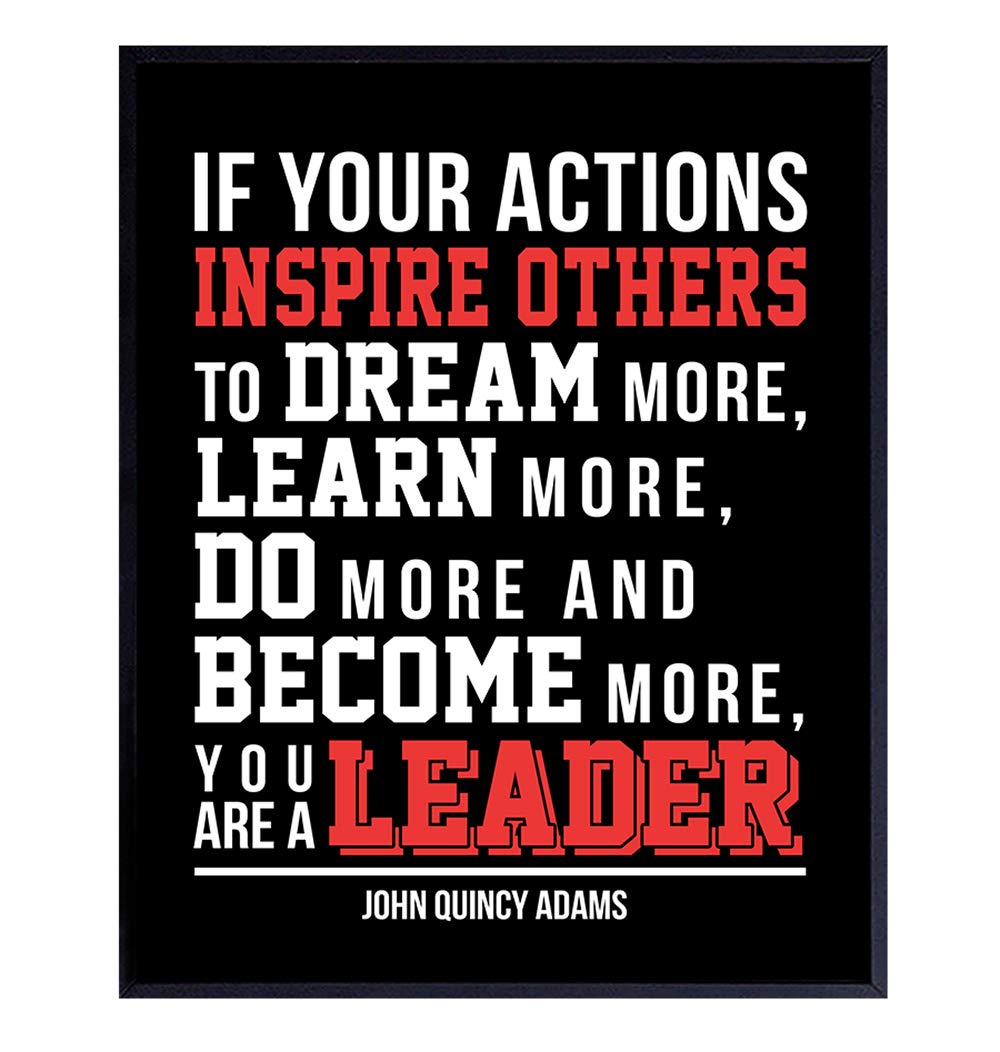 Leadership Office Wall Art Decor- Unique Motivational Gift for Boss, Manager, Team Leader, Coach, Teacher - UNFRAMED Photo 8X10 - Inspirational Quote Poster Print