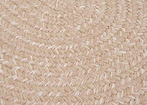 Super Area Rugs, Freeport Braided Collection Wool Mix Rug, Oatmeal & Ivory, Oval 4ft x 6ft
