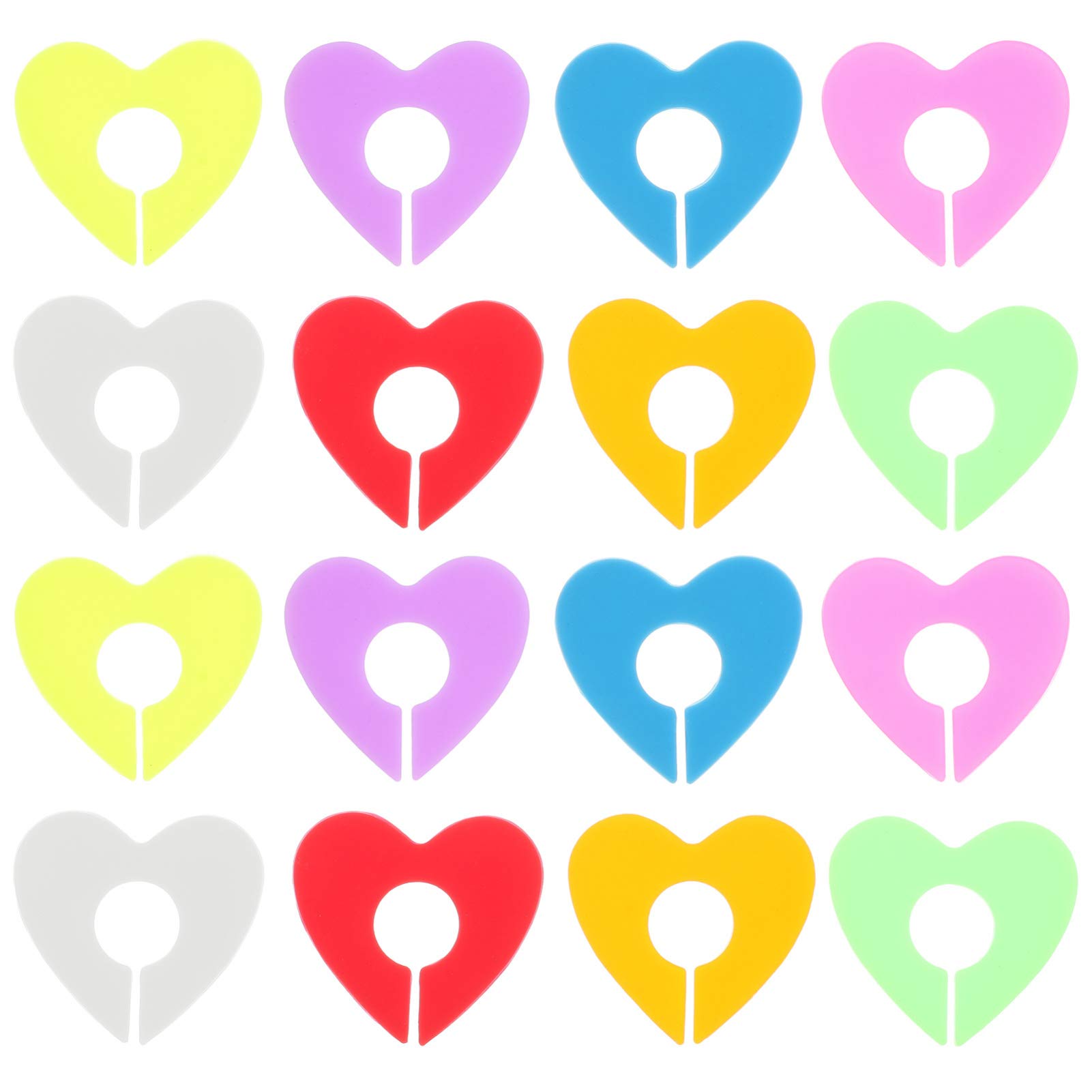 KICHOUSE 2 Sets 16 Pcs Wine Glass Marker Wedding Decoration Wine Bottle Labels Portable Cup Heart Shaped Ring Cup Recognizer Cup Silicone Labels Wine Glass Identifiers Drink Markers Hawaii
