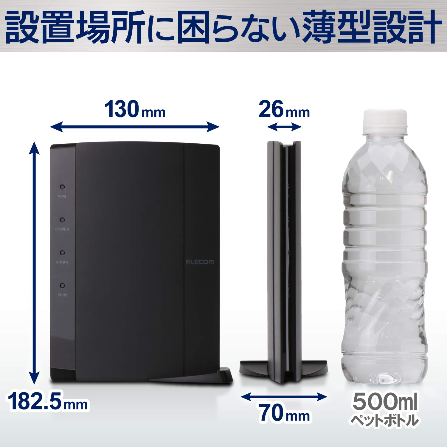 ELECOM WiFi wireless LAN router 11ac/n/a/g/b867 + 300Mbps wired Giga Dual core CPU Beamforming Z WRC - 1167GHBK2-S (Japan Import)