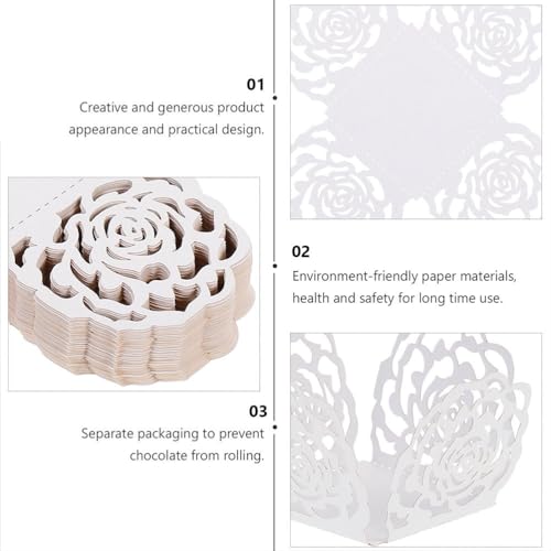Kichvoe Gift Wrapping Paper Chocolate Packing Paper 100pcs Candy Cups Truffle Wrapper Muffin Liner Flared Paper Baking Cup Cupcake Case Tray for Bridal Shower Birthday Wedding Wedding Decor