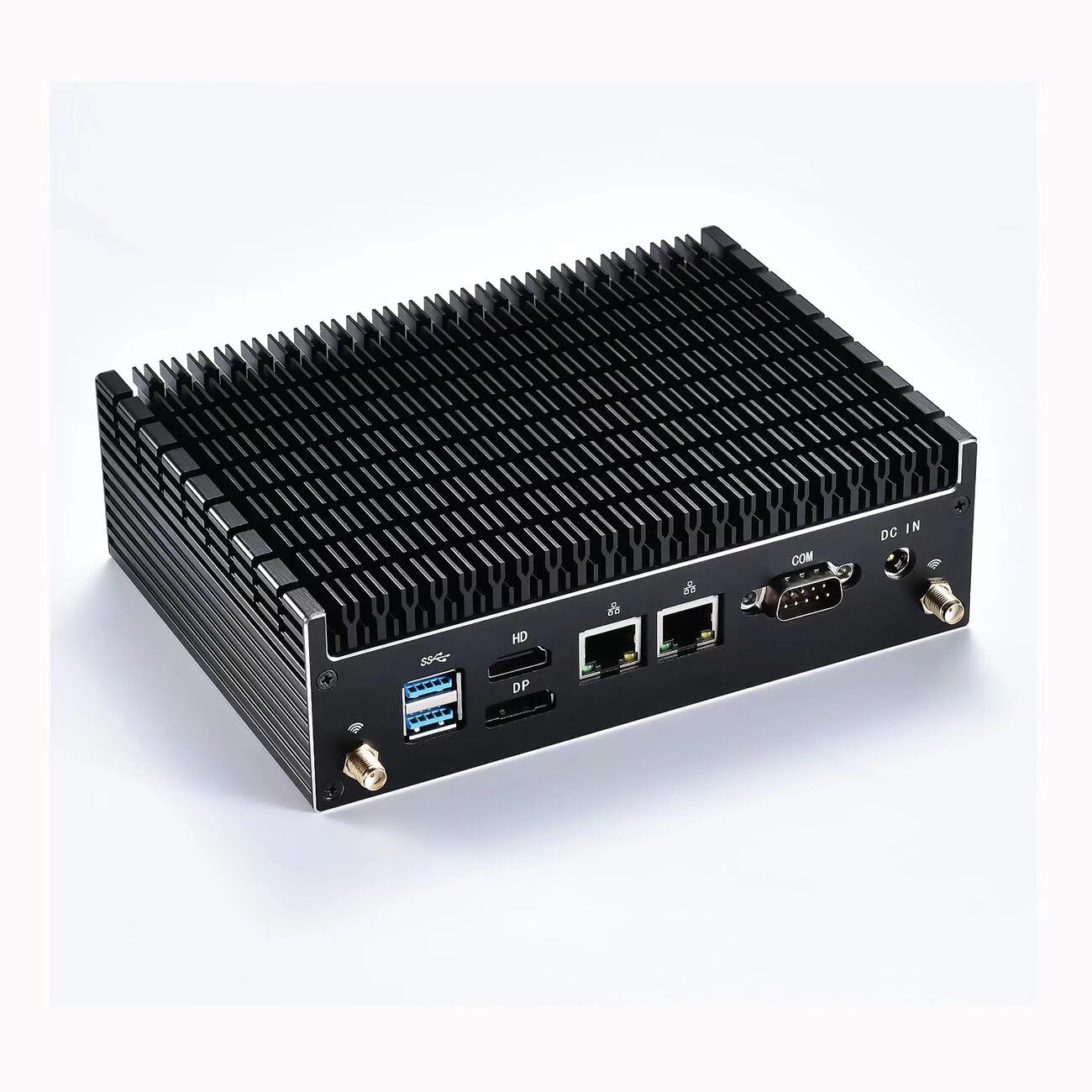 VENOEN Fanless Mini PC 6 Core i7 10710U with Win 11,Dual LAN Silent Portable Computer,HD 2.0/DP 4K Display,RS232 COM,USB-C,WiFi,BT 5.1,16GB DDR4 512GB M.2 SSD