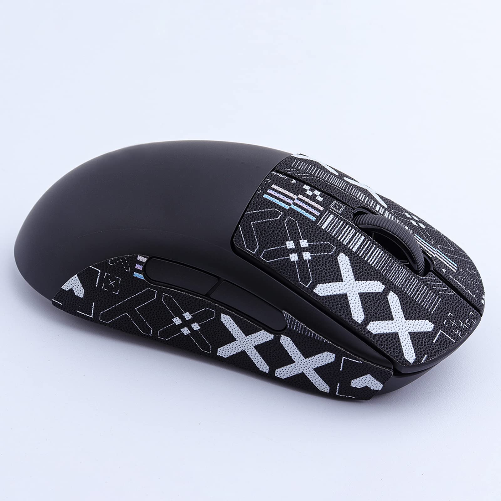 Hyekit Mouse Grip Tape for Logitech G PRO X Superlight Anti-Slip Grip Tape for Mouse - Sweat Resistant - Easy to Use Self-Adhesive Design - Pre-Cut - Professional Mice Upgrade Kit(Black)