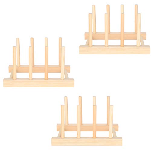 Wooden Plate Rack Organizer for Cabinet lid pots and Pans Dish Drying Vertical freestanding Racks Cutting Board Pot Holder Wood innerneed Bamboo Stand Cups Gadsby Kitchen