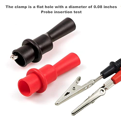 Multimeter Alligator Clips Set, 6PCS Silicone Alligator Clip Test Kit, Banana Test Lead Probe Clip, Test Extension Suitable Used in Laboratory Electric Testing Work and Cable Lead Clip