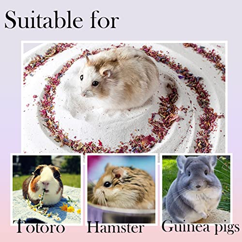 MUYG Hamster Bath Sand Dust Free Plant Scented Bathing Sand Gerbil Grooming Natural Mixed Training Cleaning Potty Litter Control Odour for Guinea Pigs Rat Mice (4.4LB)
