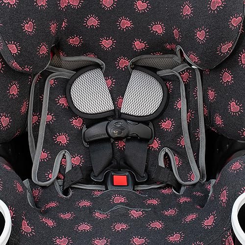 JYOKO Kids Cotton Cover Liner for car seat Compatible with Graco 4Ever DLX 4-in-1 (Fluor Heart)