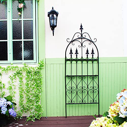 SCENDOR Garden Trellis 60β x 21.7β for Climbing Plants 5FT Metal Iron Wire Vine Flower Trellises for Outdoor Climbing Plants Support