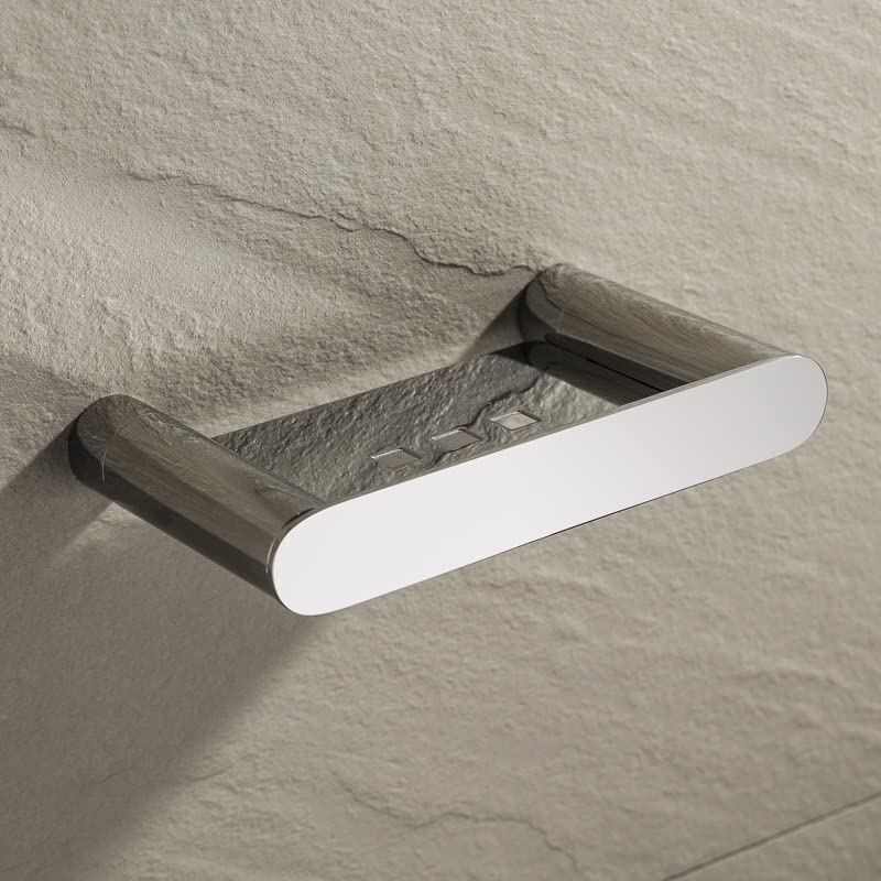 HALOU Restroom Shower Soap Dish Plate Tray Basket Wall Mounted Polish Soap Stainless Steel