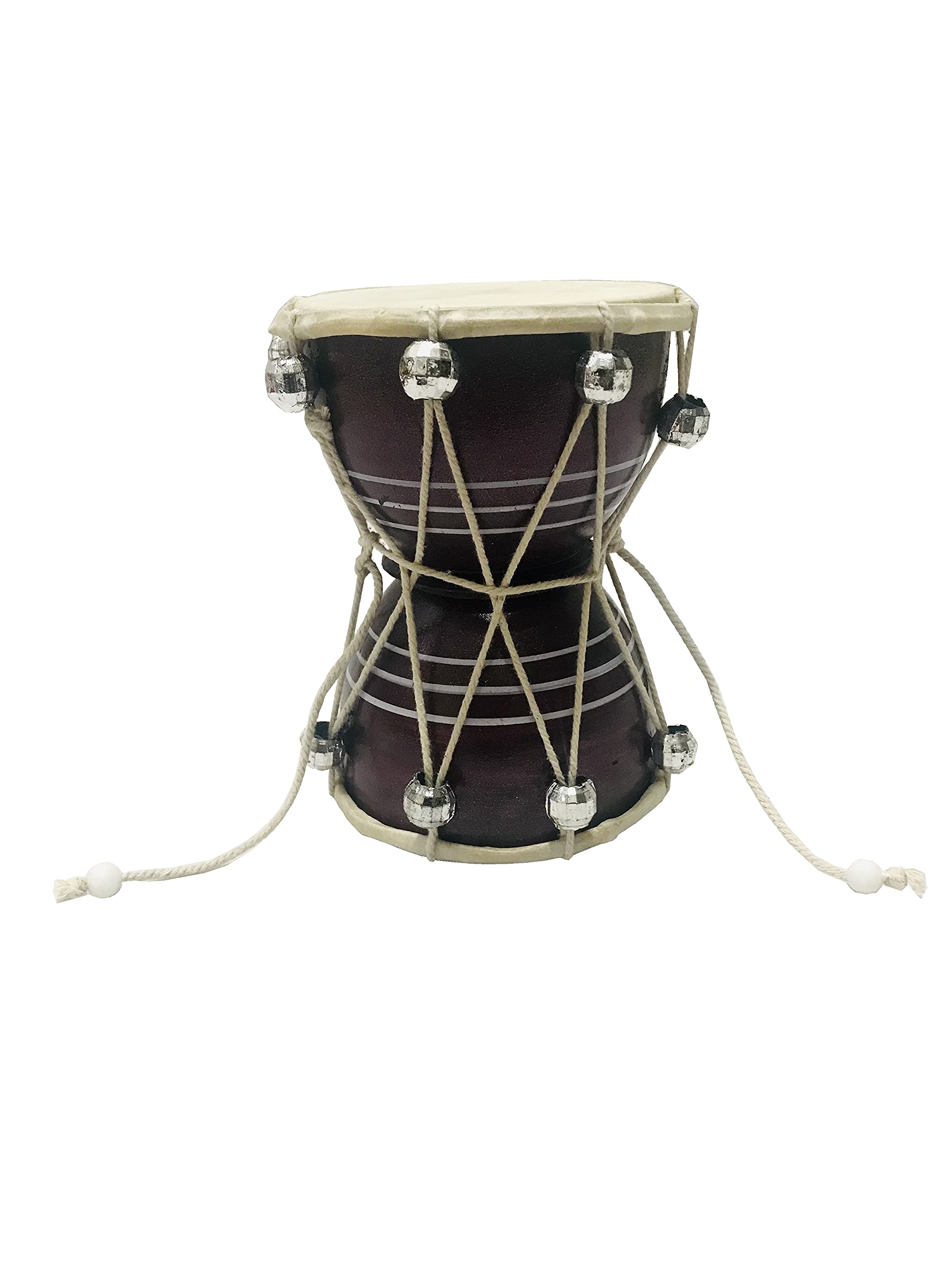Gavya International Damroo Shiva Damru Musical Damaru Folk Drum Damaru size - H-6 inch