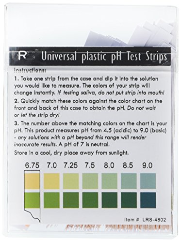 Plastic pH Test Strips, Universal Application (pH 4.5-9.0), 100 Strips | for Urine, Saliva, Aquariums, etc.