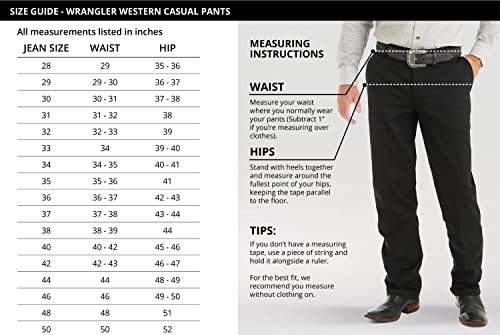 Wrangler mens Pleated Front Casual Pants, Black, 44W x 30L US