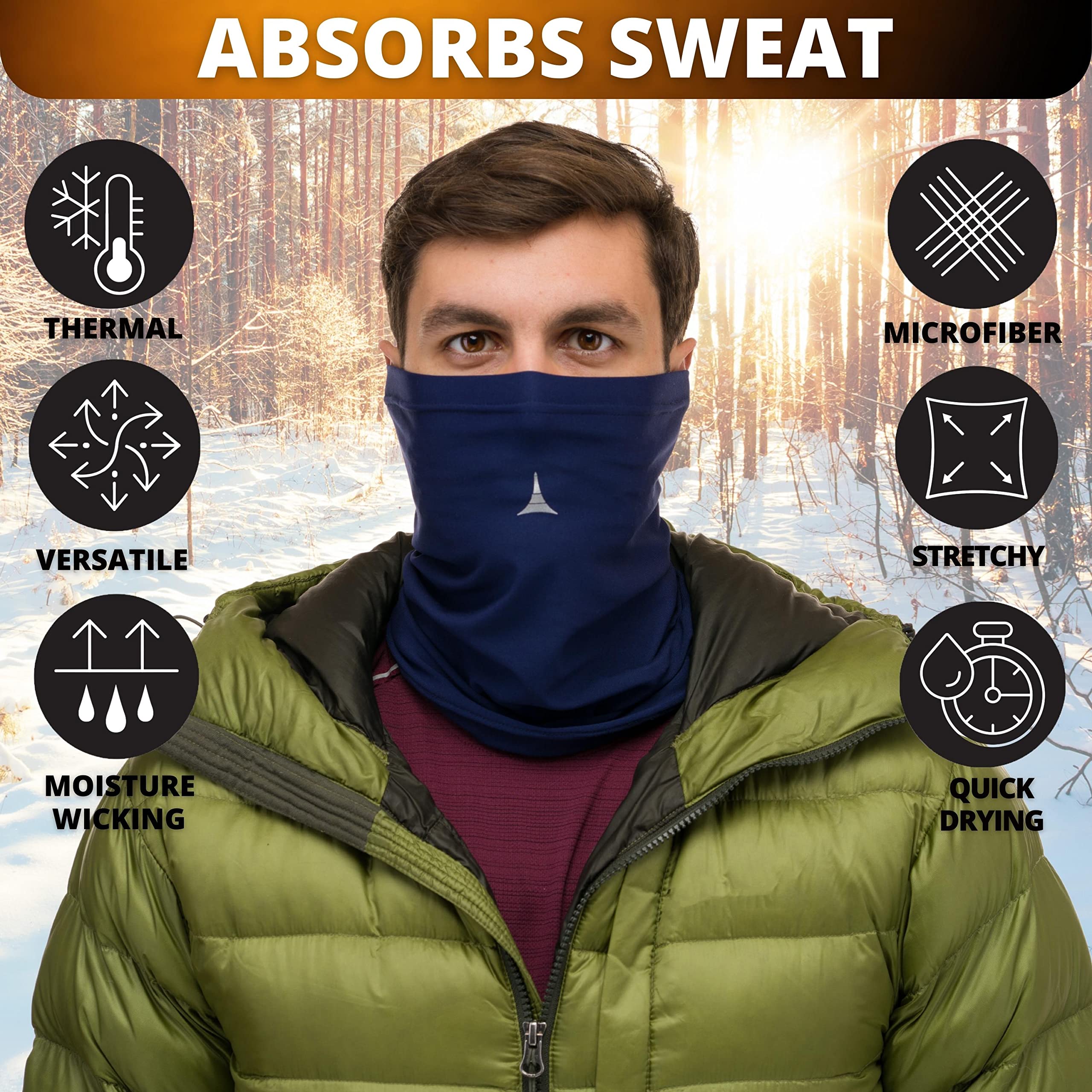 French Fitness Revolution Face Mask Reusable β Balaclava Neck Gaiter β Face Cover for Dust