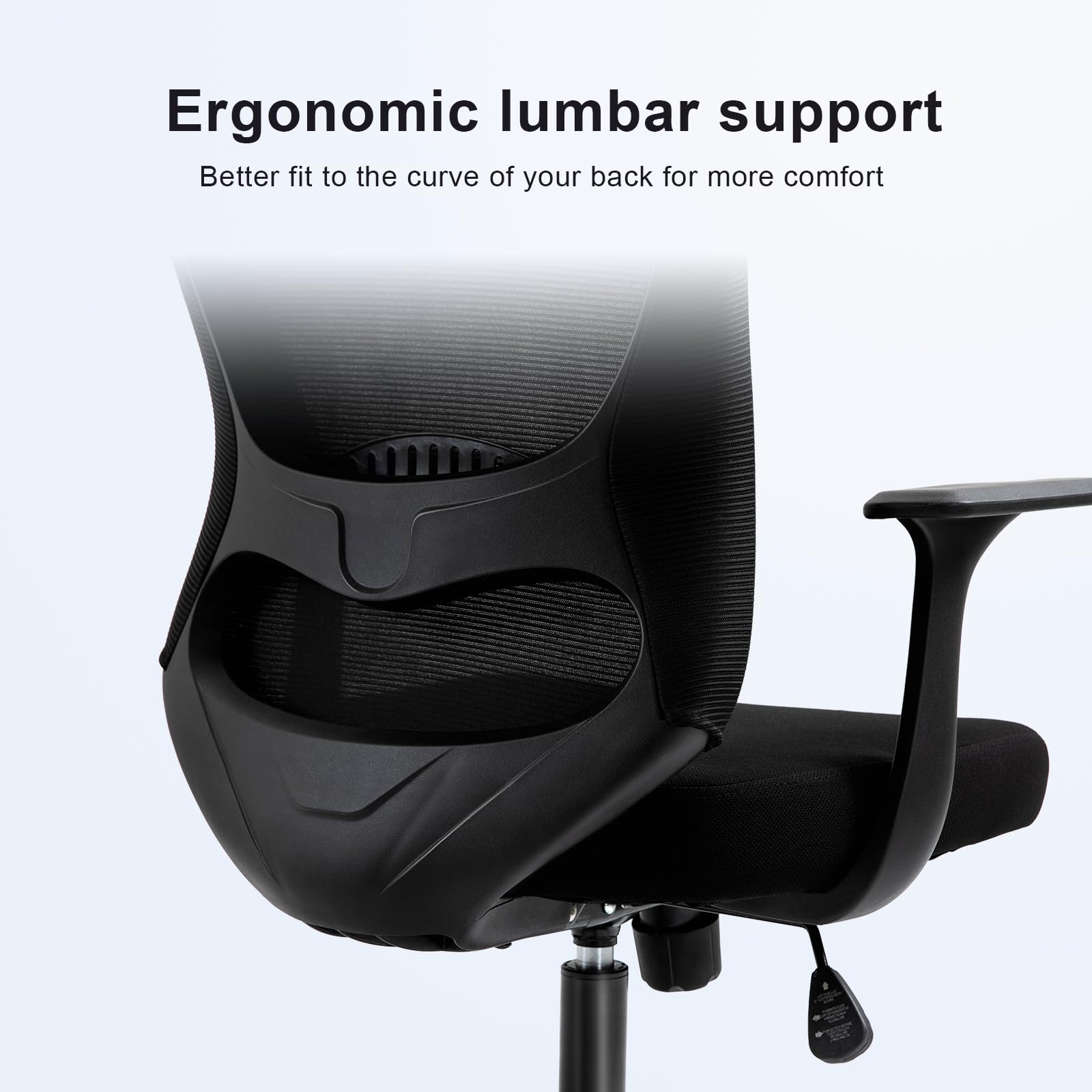Ergonomic Office Chair Adjustable Computer Desk Chair Comfy Mesh Gaming Chair Mid Back Rolling Executive Office Chair for Home Office,School (White and Black)