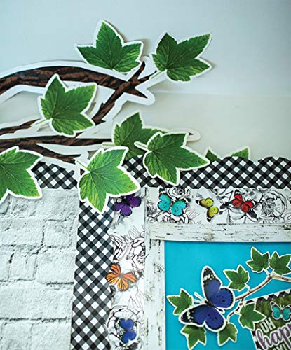 Schoolgirl Style Black and White Gingham Bulletin Board Borders, Woodland Whimsy Classroom Decorations, 39 Feet
