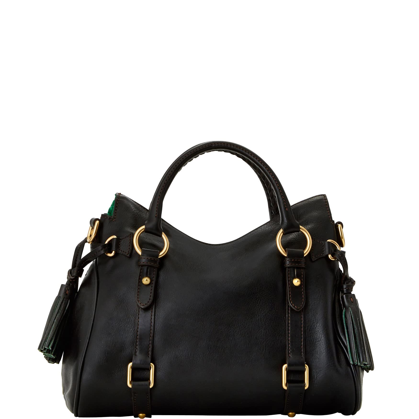 Dooney & Bourke Florentine Small Satchel, Black/Black Trim