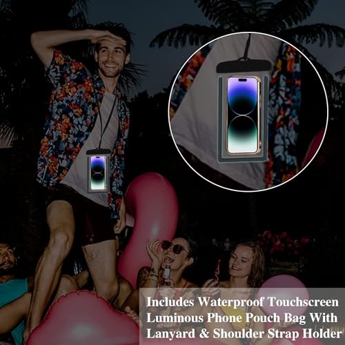 For iPhone 12 Case 3 in 1 With Screen Protector Anti Blue Light And Waterproof Phone Pouch W/ Strap & Lanyard Car Magnetic Kickstand Ring Stand Shockproof Luxury Cute Trendy For Women Men (Black)