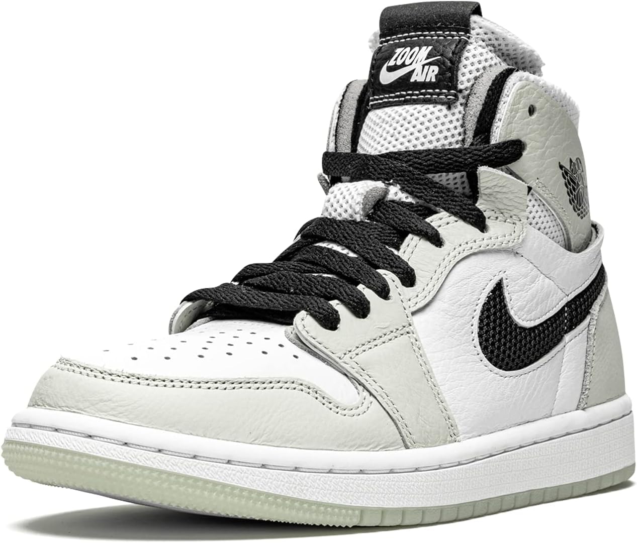 Jordan Nike Women's WMNS Air 1 Zoom CMFT Light Bone, Sea Glass/Black/White, 11W