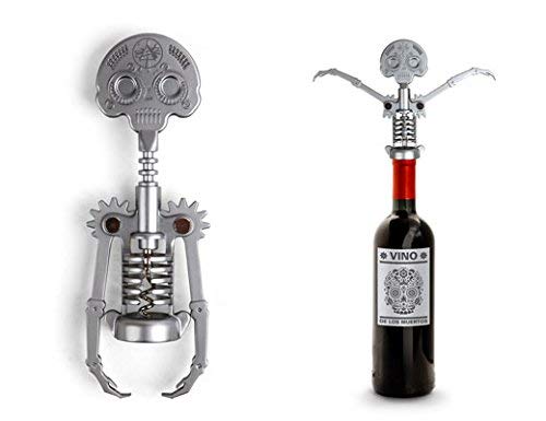 Kikkerland Day of the Dead Corkscrew, Day of Dead, Silver