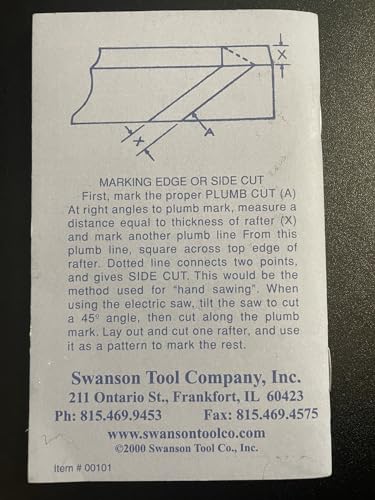 Swanson Tool P0110 Little Blue Book of Instructions For Roof & Stairway Layout