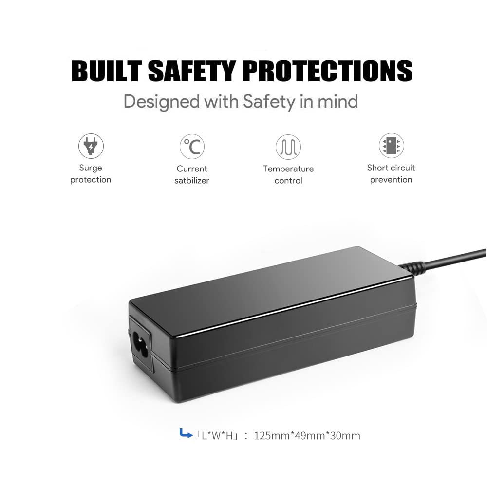for Jackery Charger, KFD AC Adapter for Jackery Portable Power Station Explorer 240 300 500 550 E240 E300 E500 G0500A0500AH-2 293/518Wh 300W 500W Lithium-ion Battery Charger 24V 3.75A 90W Power Supply