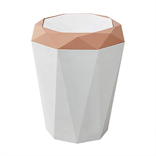 WXXGY Trash Can Funky Gadgets Plastic Swing Bin Waste Recycle Recycling Dustbins Kitchen Bathroom Rubbish Trash Refused Bins/Orange/25Cmx29Cm