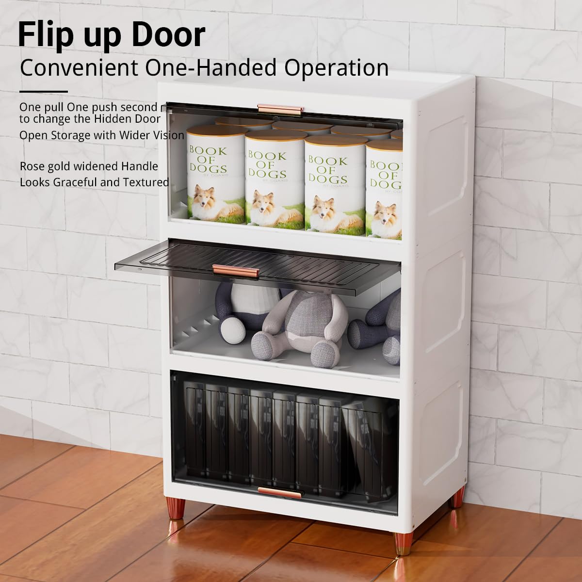 MQmaiqing Storage Bins with Lids, Plastic Storage Bins, 100Gal 5-Tier Clear Storage Bins, Clothes Storage Bins, Pantry Organizers and Storage, Large Storage Bins, Flip Open Storage Bins, 23.6in Long