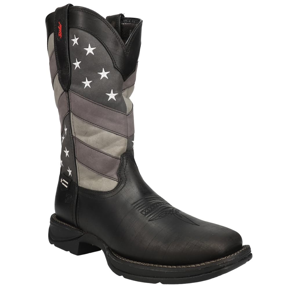 Durango Men's DDB0125 Western Boot, black charcoal grey, 10 M US