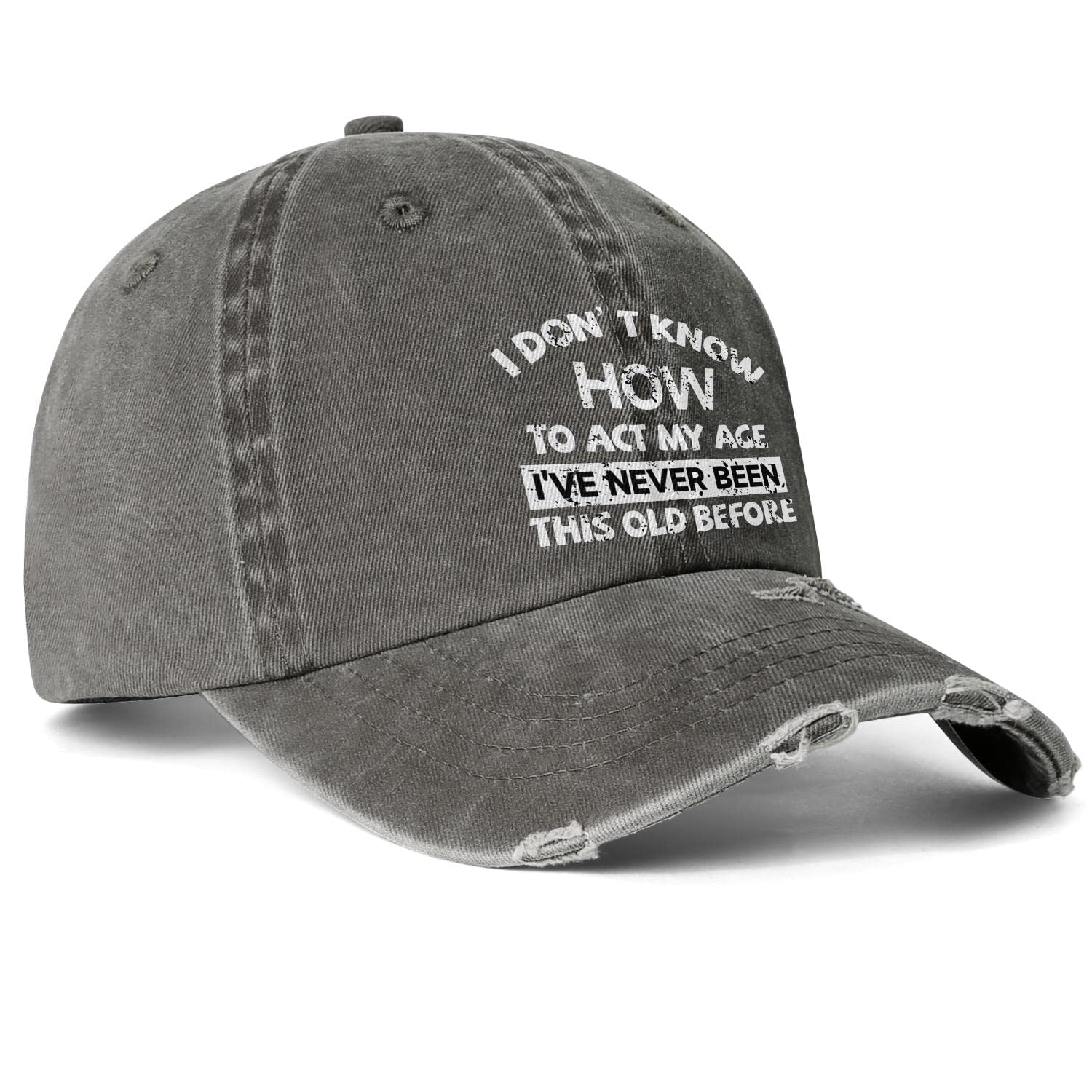 I Dont Know How to Act My Age Ponytail Hat for Women Vintage Baseball Cap Gifts Funny Trucker Hat for Daily Use